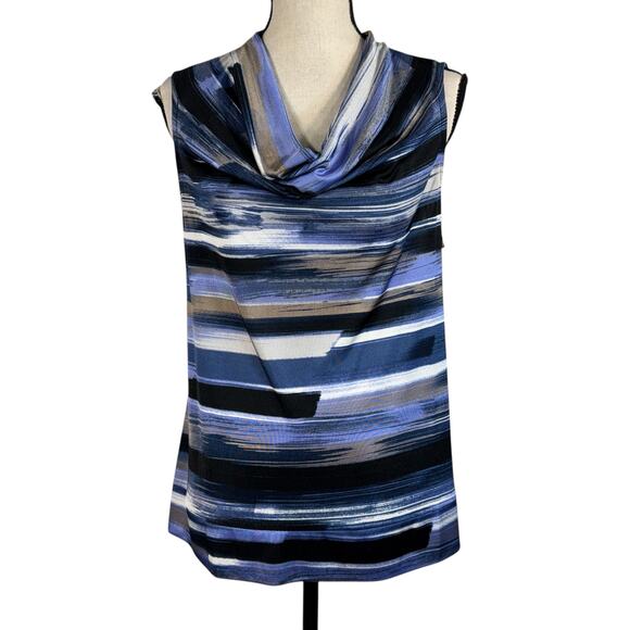 Alfani | Tops | Alfani Large Top Draped Neck Sleeveless Stretch ...